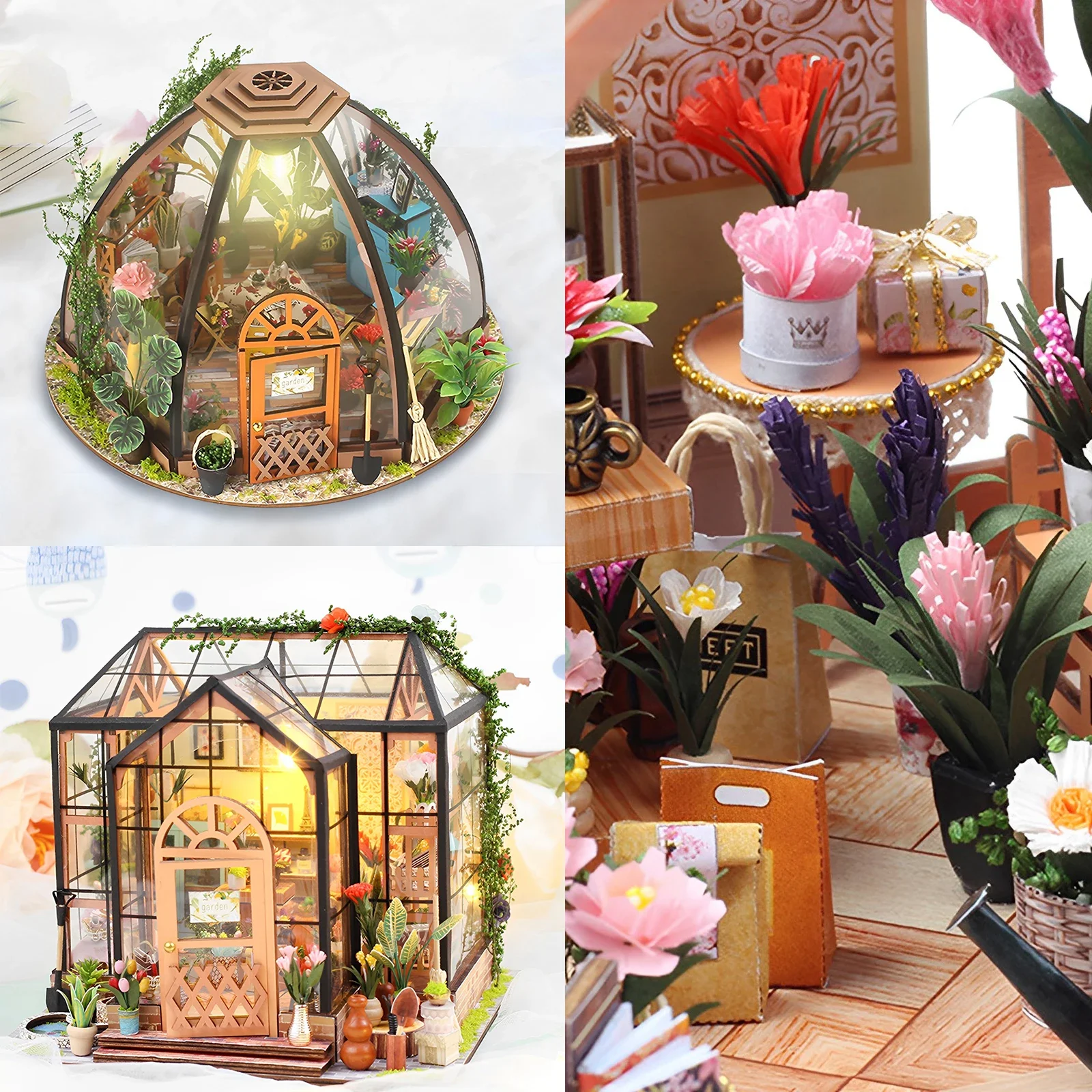 Led-DIY-Miniature-House-Kit-3D-Miniature-Building-Kits-with-Furniture ...