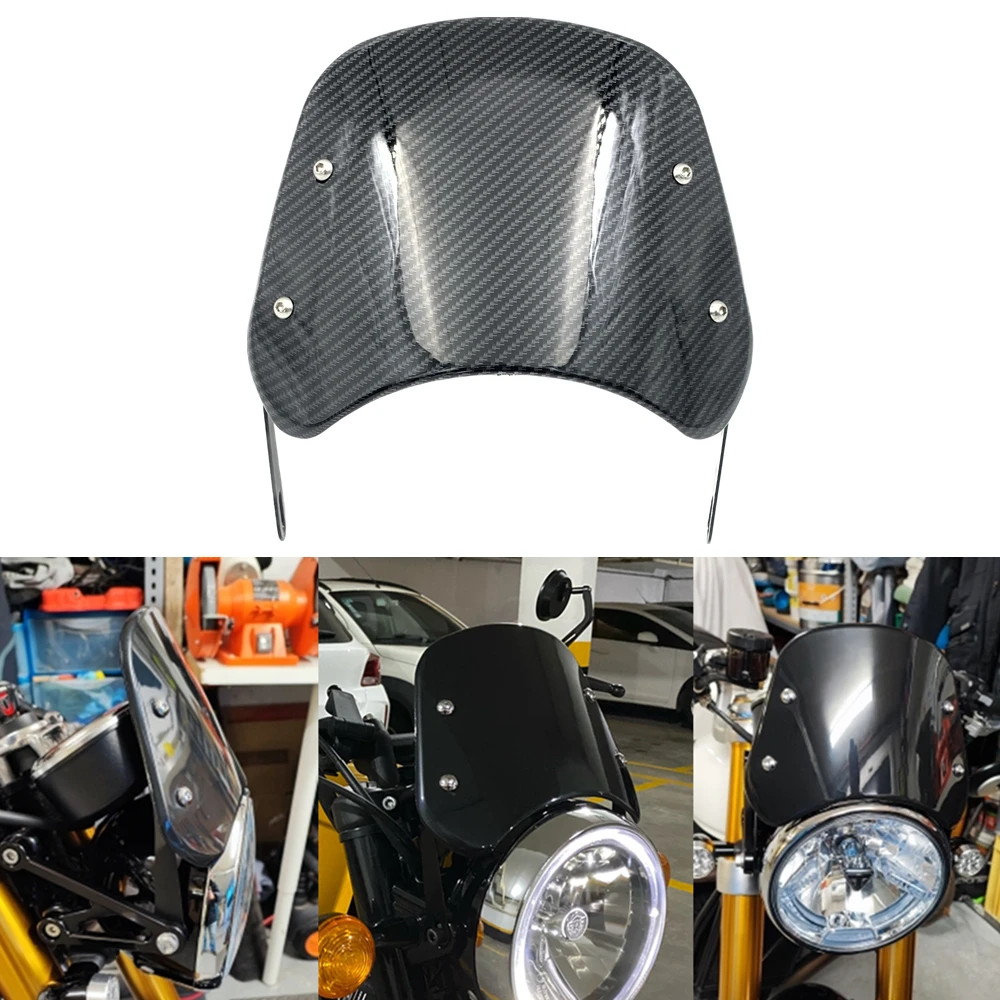 Carbon-fiber-painting-motorcycle-small-windshield-retro-small ...