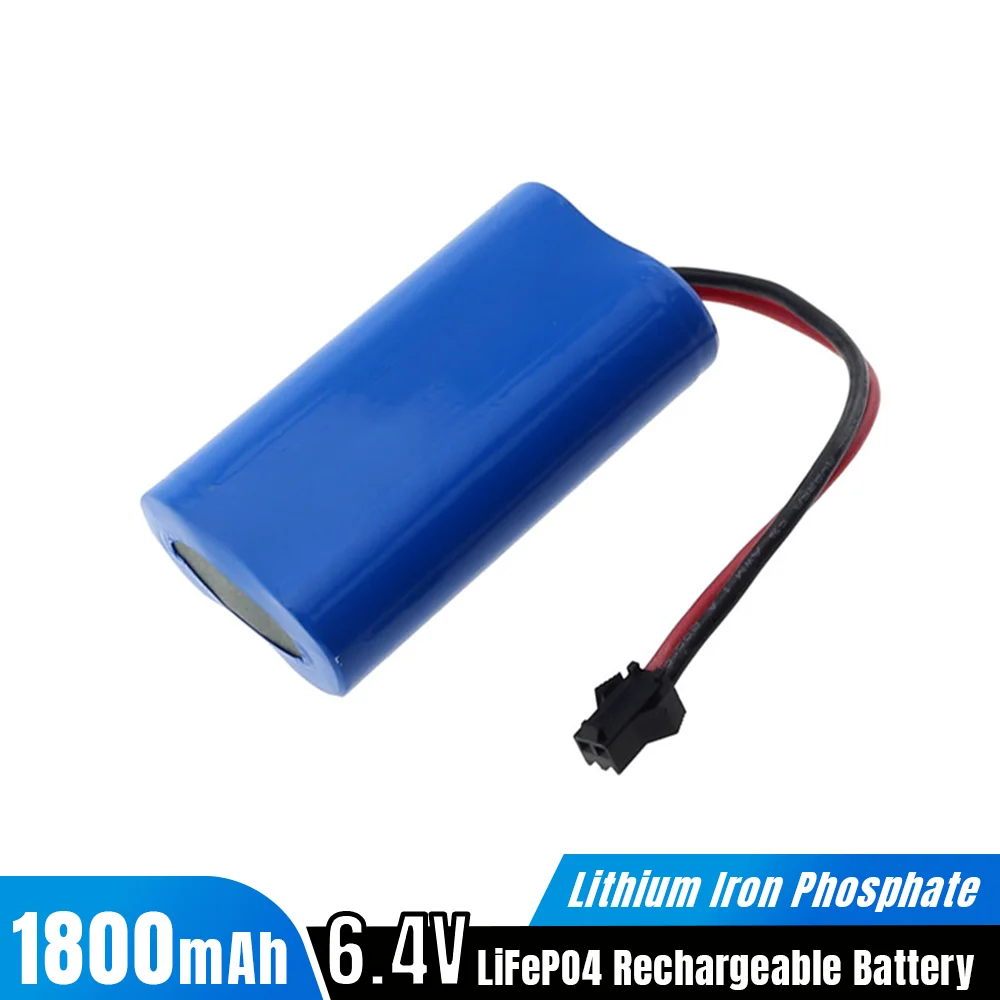 6.4V 1800mAh Lifepo4 Rechargeable Battery Pack Lithium Iron Phosphate ...