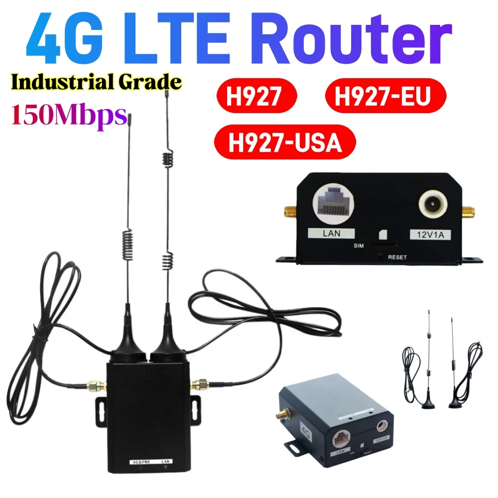 H927 WiFi Router Industrial Grade 4G LTE SIM Card Router 150Mbps with ...