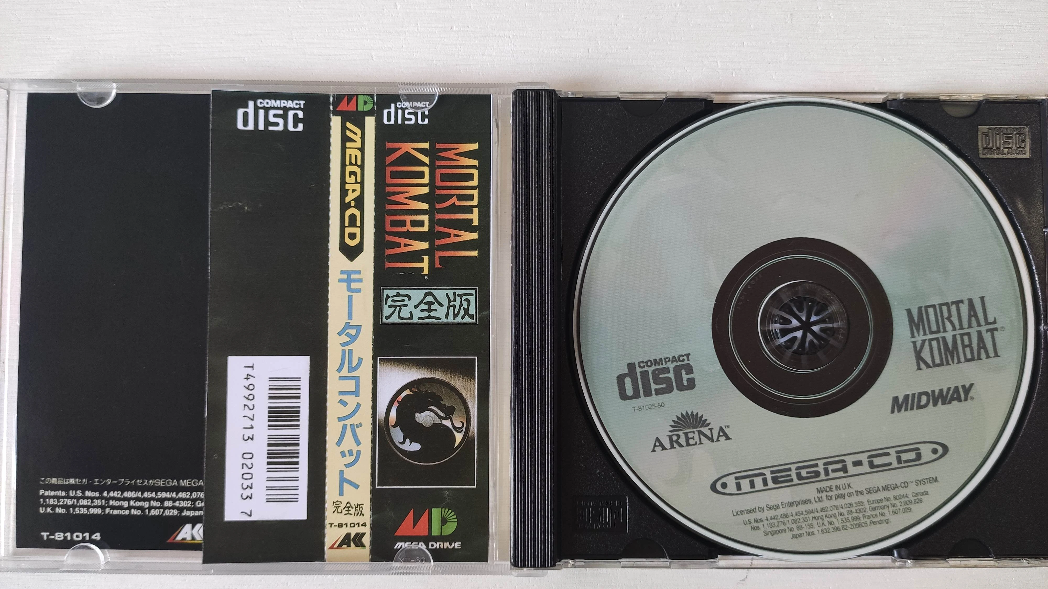 Mega CD Copy Disc Game Mortal Kombat Unlock Console Megasega Retro ...