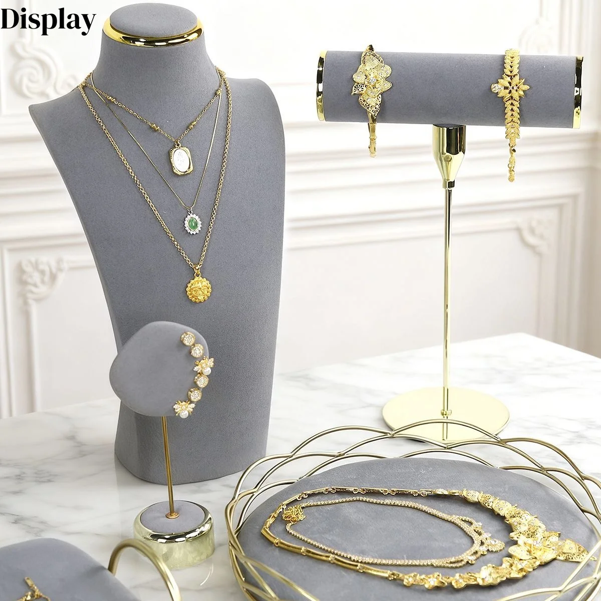 Portrait Model Necklace Display Stand Jewelry Display Props Pendant ...
