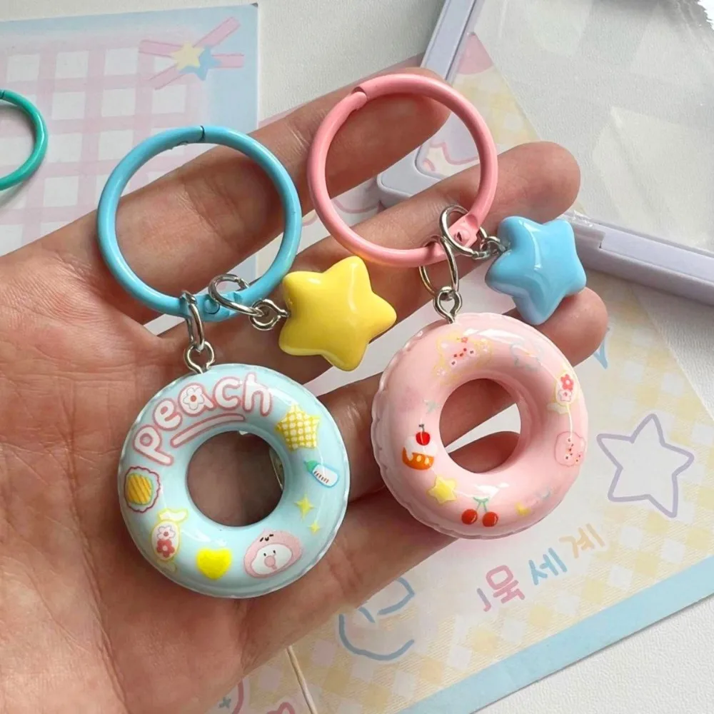 Creative Cartoon Star Swimming Ring Star Key Chain for Women Fun Casual ...