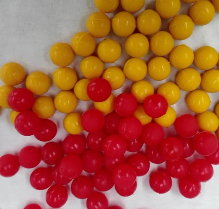 10 pcs red and yellow color silicon rubber ball dia.8mm, 10mm,12mm,15mm ...