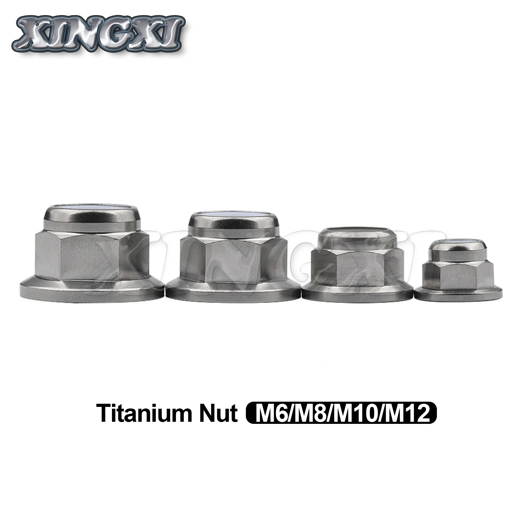 Xingxi Titanium Nuts M6 M8 M10 M12 Flange Lock Nuts Ti Nylon Lock Nuts ...