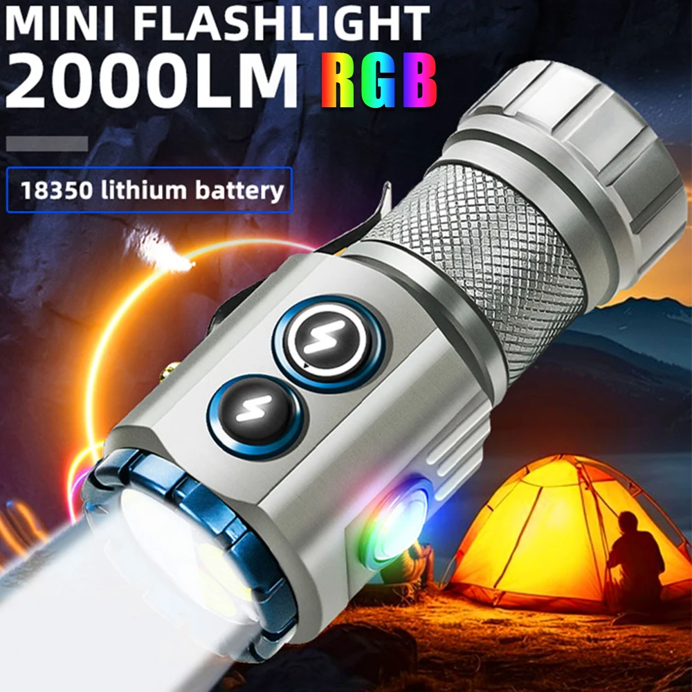 Powerful-Mini-EDC-LED-Flashlight-Super-Bright-Keychain-Light-2000LM-USB ...