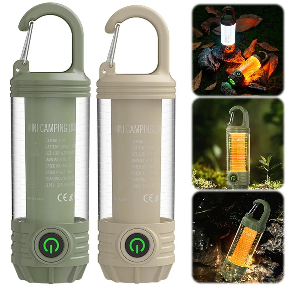 LED Camping Lantern Waterproof Flashlight with 5 Brightness Emergency ...