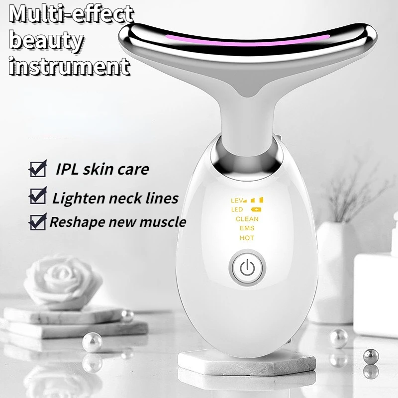 Neck Face Beauty Device Ems Thermal Neck Lifting And Tighten Massager ...