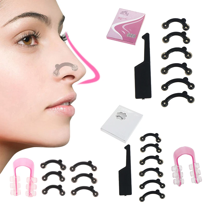 6Pcs/Set Beauty Nose Up Lifting Bridge Shaper Massage Tool No Pain Nose ...