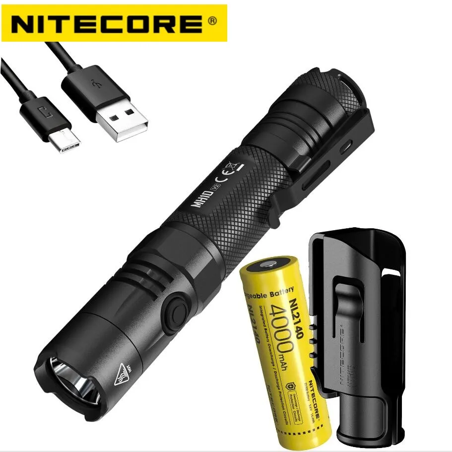 NITECORE-MH10-V2-USB-C-Rechargeable-Tactical-Flashlight-1200-Lumens-XP ...