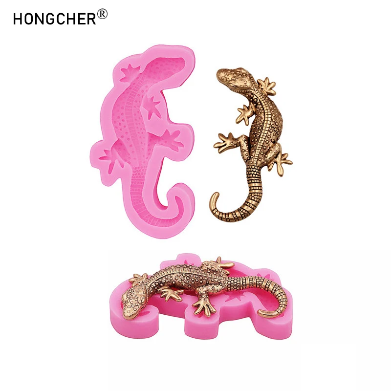 Lizard Jewelry Pendant Pendant Silicone Mold DIY Flip Candy Baking Cake ...