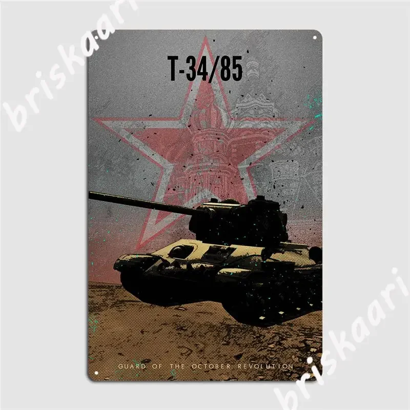 Soviet-T-34-Tank-Metal-Plaque-Poster-Wall-Cave-Kitchen-Customize-Garage ...