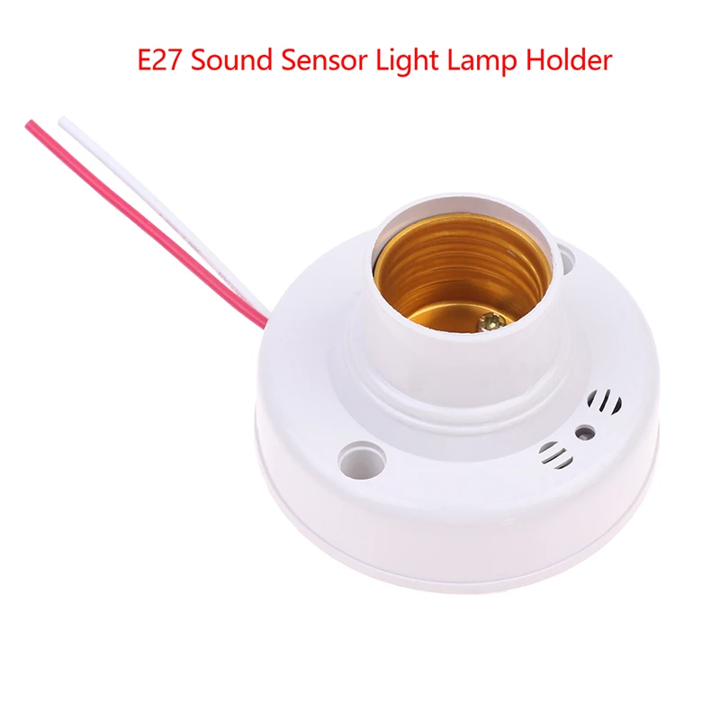 E27 Sound Sensor Light Lamp Holder 220V Stair Smart Auto On Off Light ...