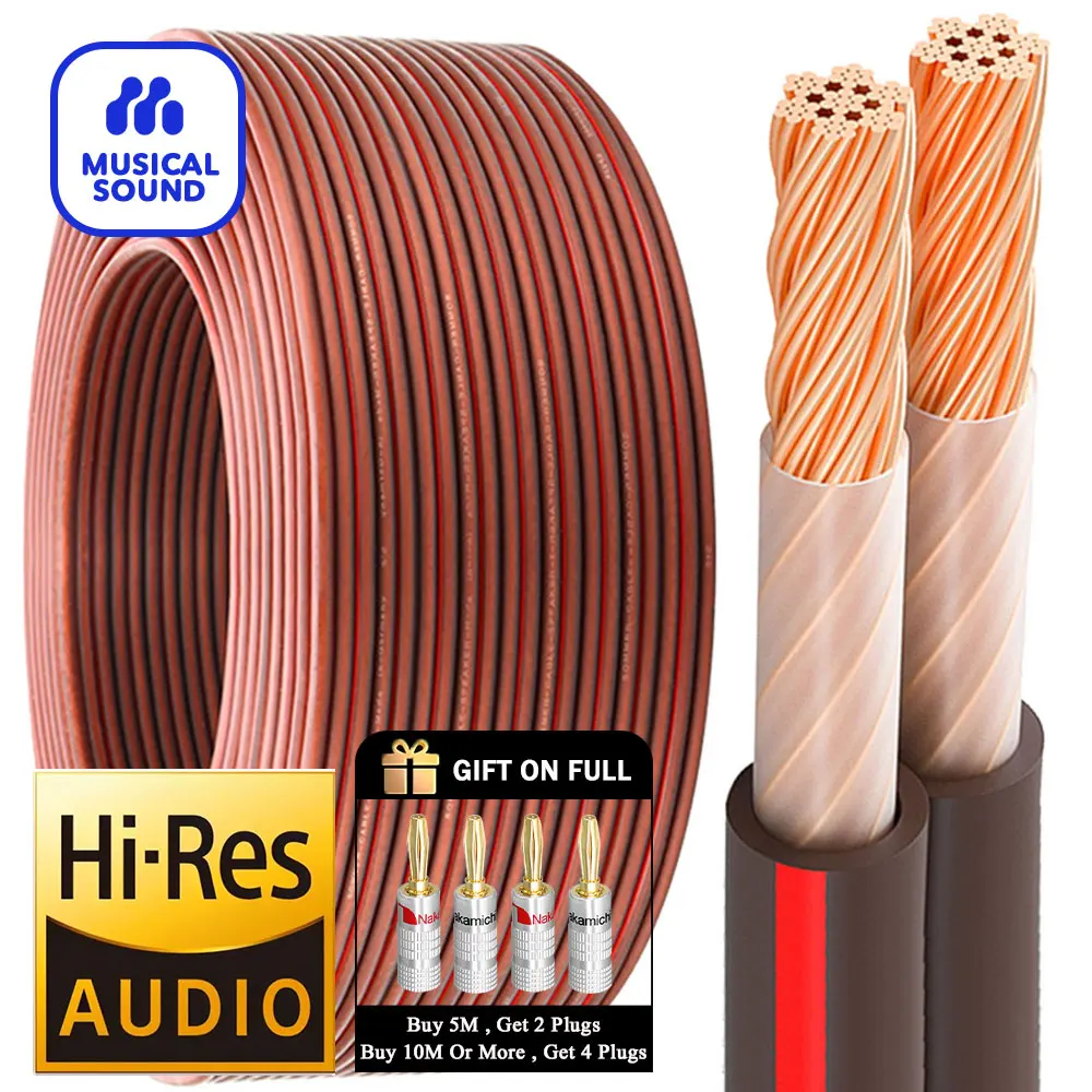 Musical-Sound-DIY-HIFI-Audio-Cable-Oxygen-Free-Pure-Copper-Speaker ...