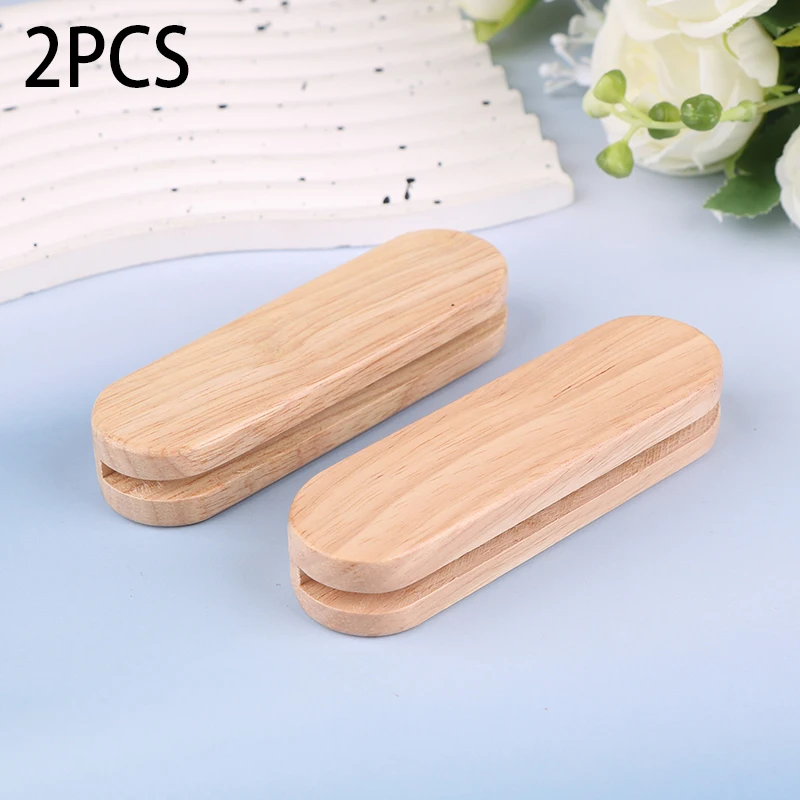 2Pc-Solid-Wood-Grill-Pan-Insulated-Grip-Heat-Resistant-Portable-BBQ ...
