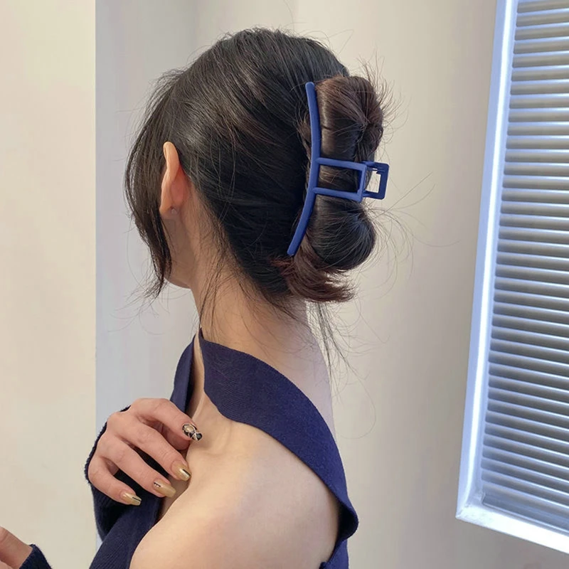 Periwinkle Blue Metal Hair Catch Women Hairpin Large Hairclips Fashion ...