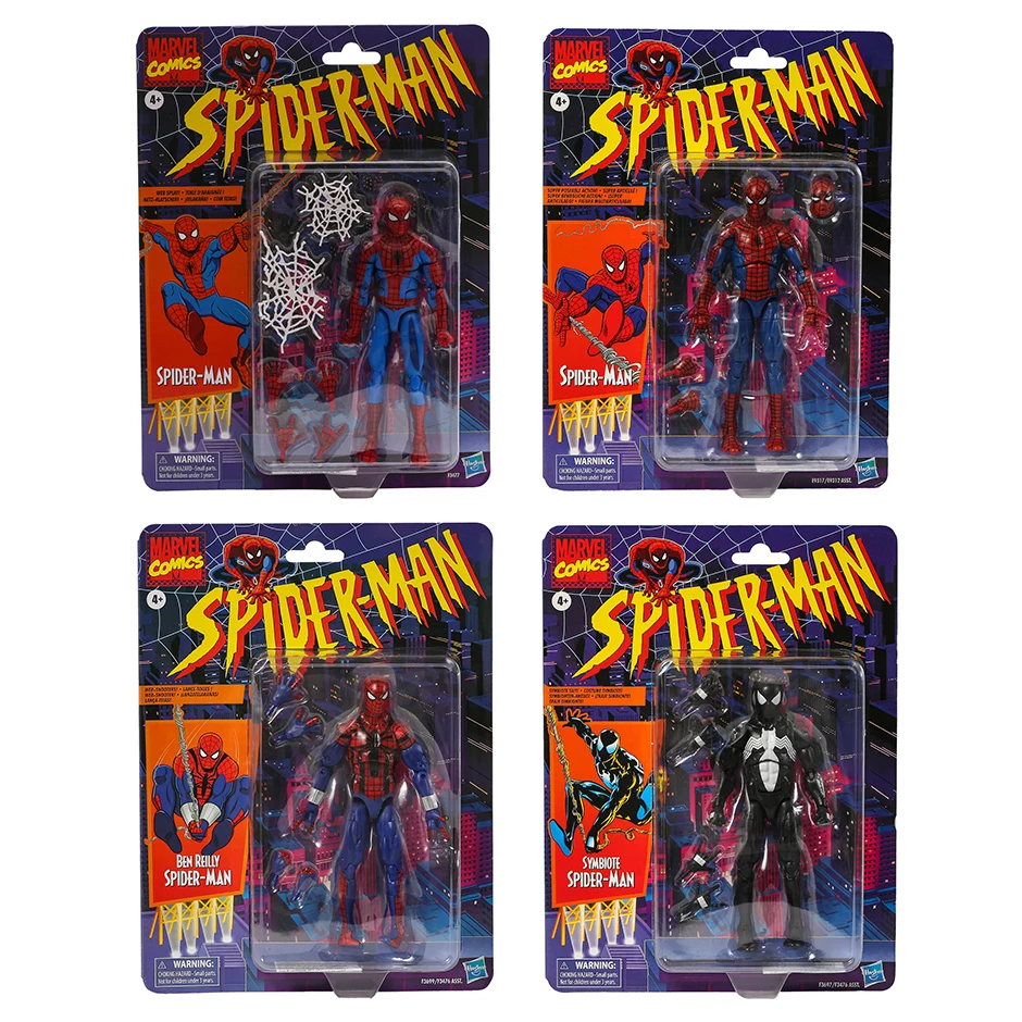 Marvel-Legends-Retro-Cardback-Spider-Man-cel-shading-Comics-figura-de ...