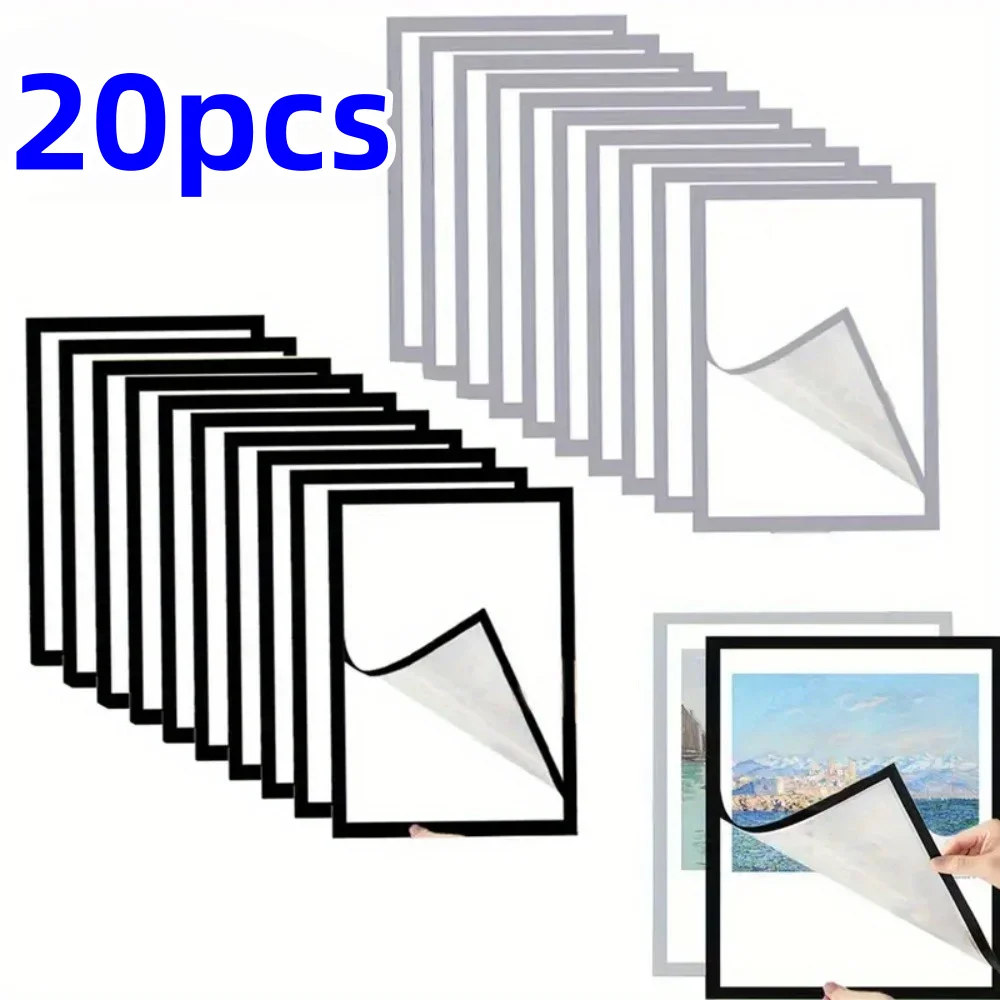 5/10/20 pçs quadro de exibição de cartaz magnético a4/a5/a6 auto ...