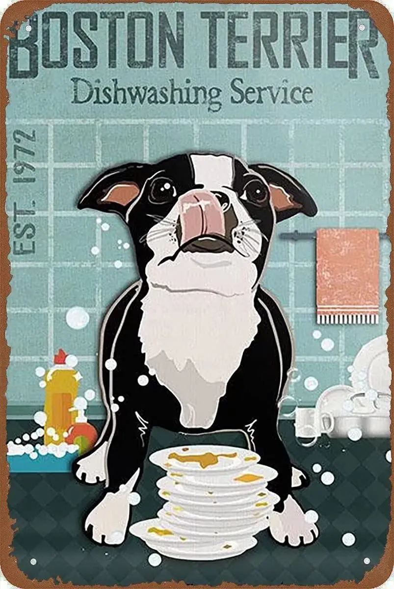 Vintage Boston Terrier Art