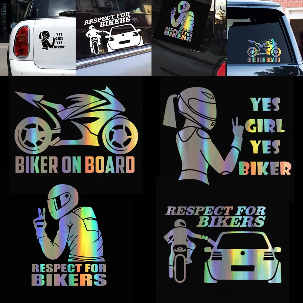 Creatvie-Car-Stickers-Respect-for-Bikers-Sticker-Funny-Wrap-Vinyl-For ...
