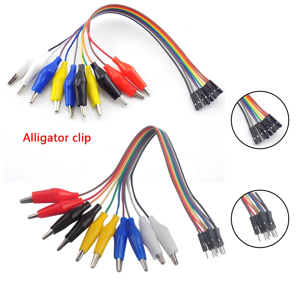 Pinzas de cocodrilo de doble extremo de 20/30 cm y 10 pines, Cable de ...