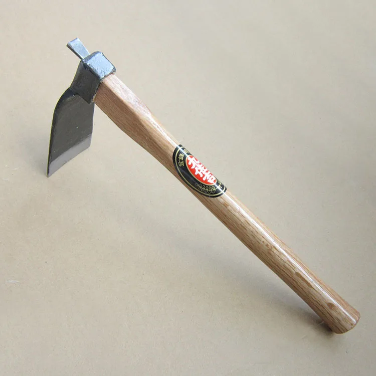 Steel-Forged-Short-Handle-Small-Hoe-Vegetable-Farming-Tools-Wooden ...