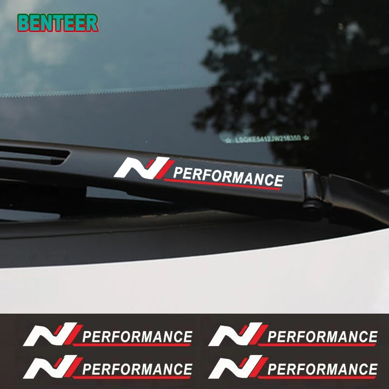 4x-N-performance-Car-wiper-sticker-For-Hyundai-tucson-kona-sonata ...