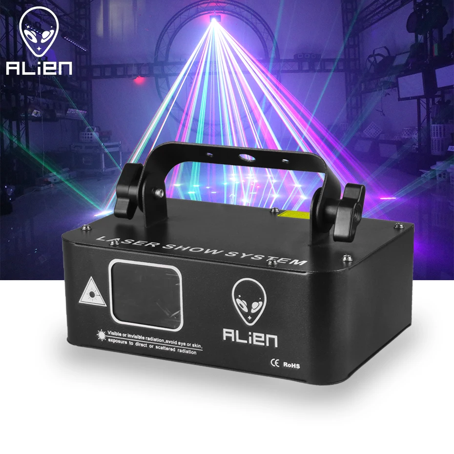 ALIEN RGB 500mW Projecteur de faisceaux laser scanner Ligne lumiere DMX ...