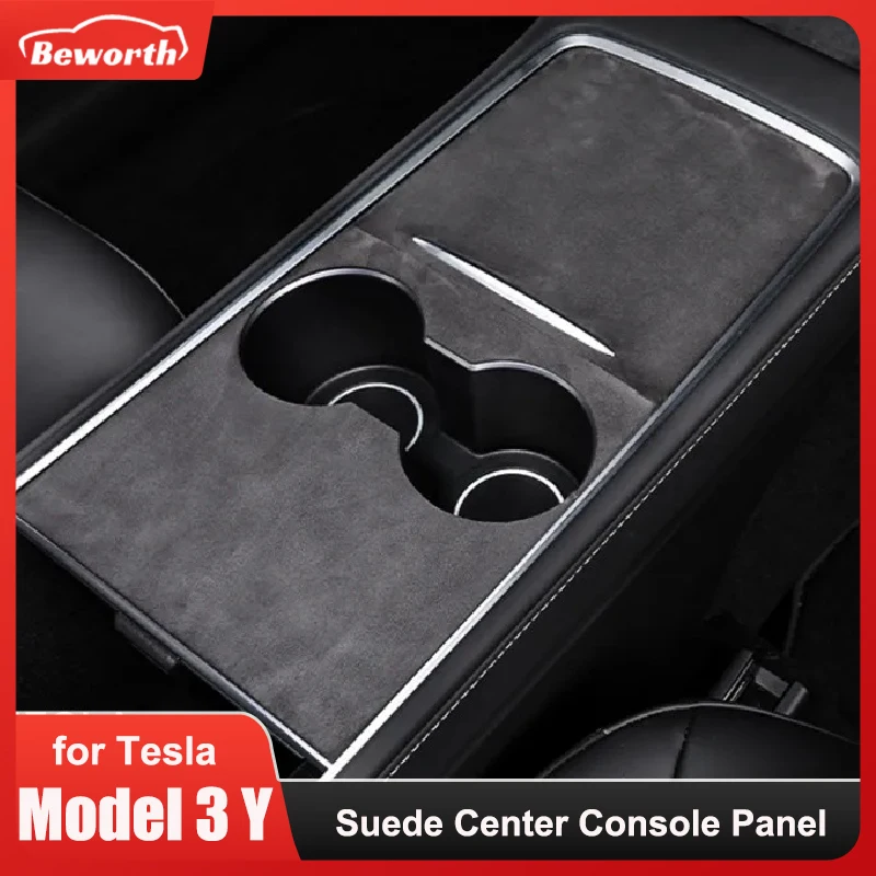 Suede-Center-Console-Cover-Protector-for-Tesla-Model-3-Y-Central ...