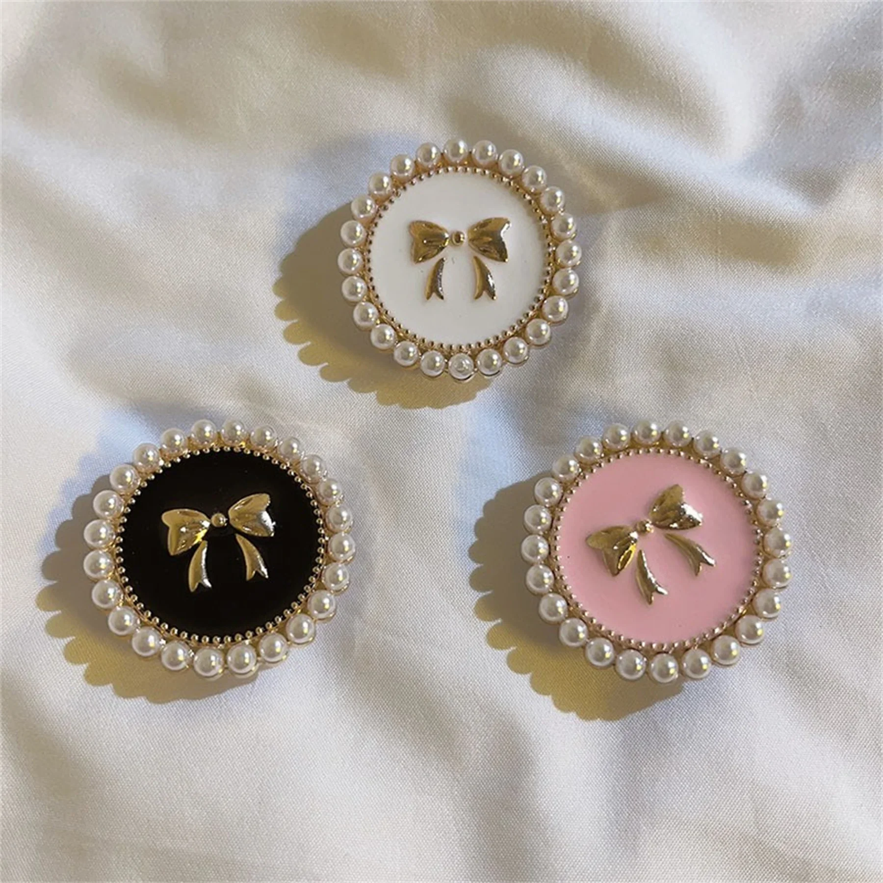 Korean-Aesthetic-Cute-Pearl-Bow-Phone-Mirror-Grip-Tok-Griptok-Japan ...