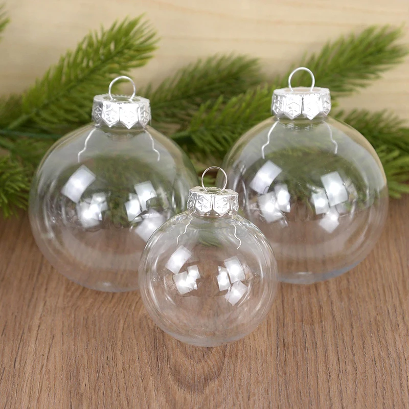 6pcs Christmas Baubles Round Balls Xmas Tree Party Balls Ornament ...