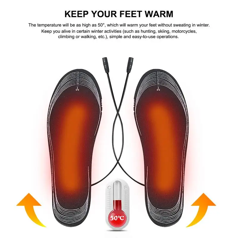 USB-Heated-Shoe-Insoles-Remote-Control-3-7V-2100MA-Heating-Insoles ...