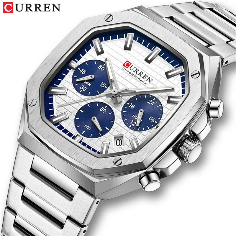 Curren-8459-Men-Watch-Chronograph-Business-rel-gio-masculino-Quartz ...