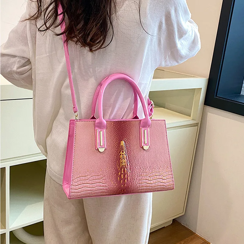 Crocodile-Style-Women-Handbag-2024-New-Retro-Leather-Simple-Style ...