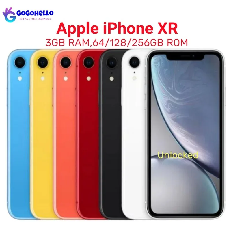 Original-Apple-iPhone-XR-6-1-Retina-IPS-LCD-3GB-64GB-128GB-256GB-A12 ...