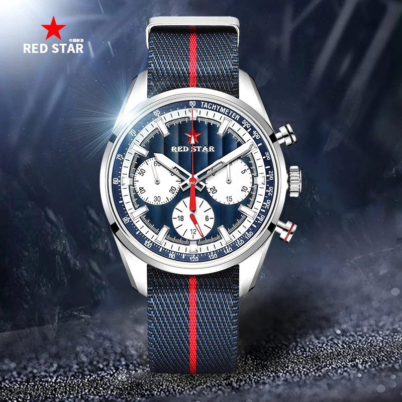 RED-STAR-1963-Pilot-Chronograph-Watch-Men-Real-Three-Eye-Seagull-ST1903 ...