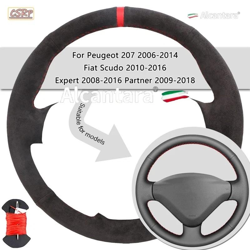 Car Steering Wheel Cover For Peugeot 207 2006-2014 Fiat Scudo 2010-2016 ...