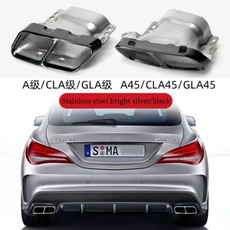 2pcs-Car-Quad-Exhaust-Tips-Stainless-Steel-Tailpipe-Fit-For-Mercedes ...
