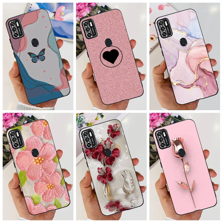 For-ZTE-Blade-A7s-2020-Case-A7020-Phone-Back-Cover-Popular-Flower ...