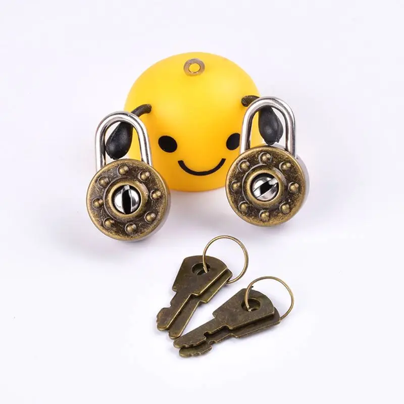 Mini-candados-redondos-arcaize-con-llave-candado-de-deseo-de-Metal-caja ...