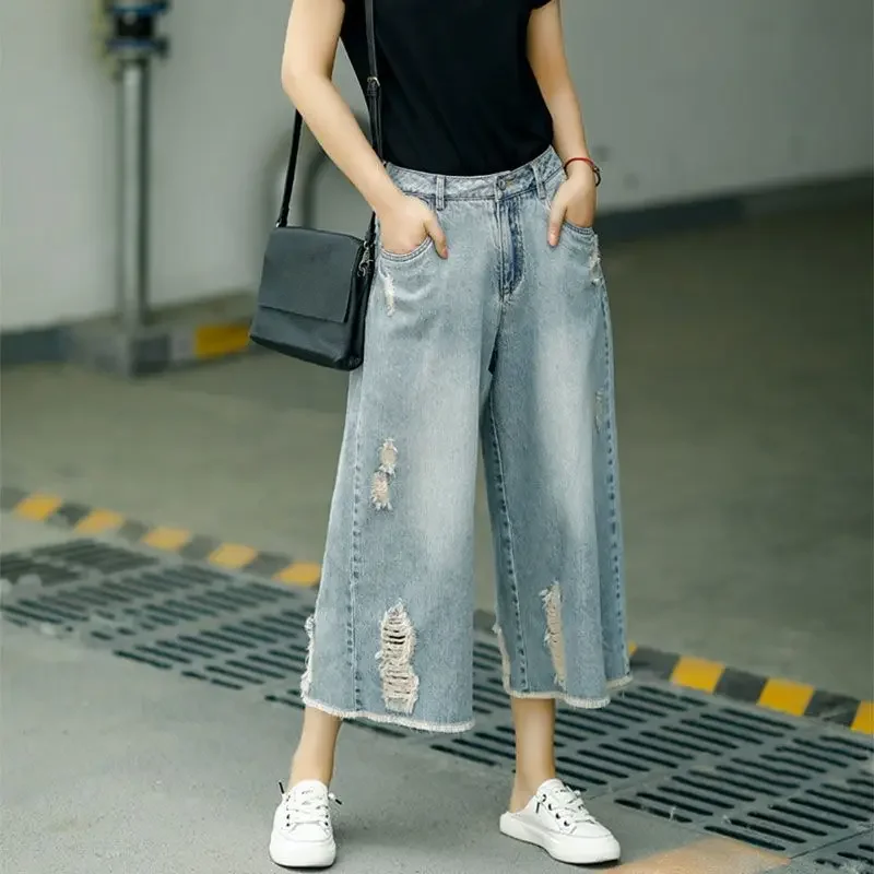 Capri-Jeans-Woman-Ripped-Jean-Summer-Clothes-Baggy-Capri-Pants-Wide-Leg ...