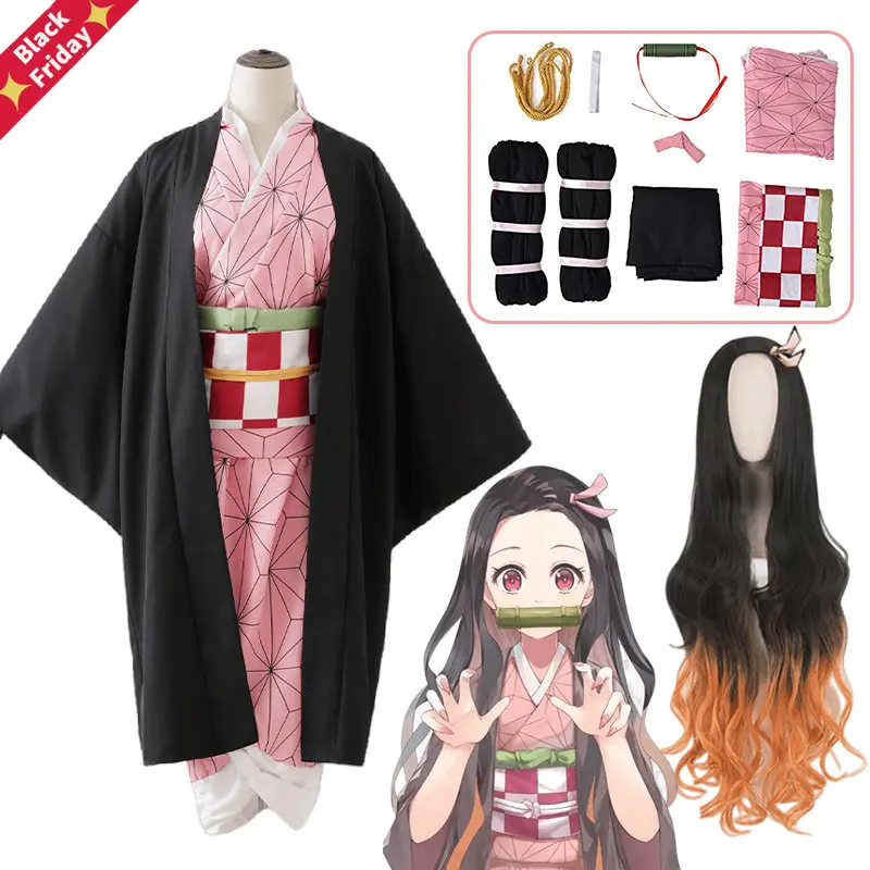 Anime-Demon-Slayer-Nezuko-Cosplay-Kimono-Kimetsu-No-Yaiba-Kamado-Nezuko ...