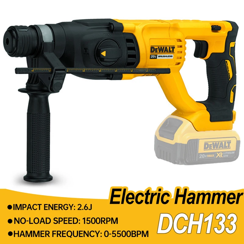 DEWALT-20V-Brushless-Rotary-Hammer-DCH133-SDSPlUS-Variable-Speed ...