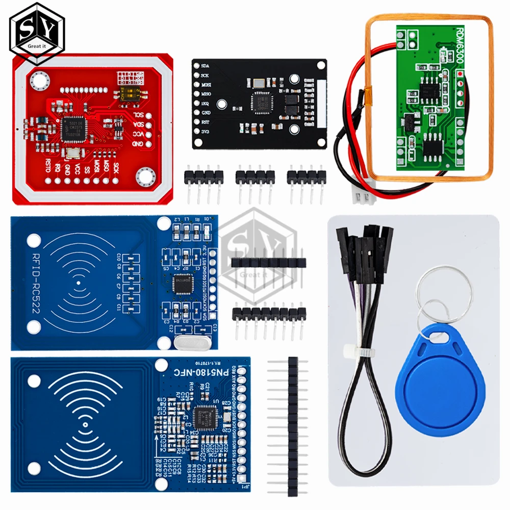 NFC-RFID-module-RC522-MFRC-522-PN532-RDM6300-Kits-S50-13-56-Mhz-125Khz ...
