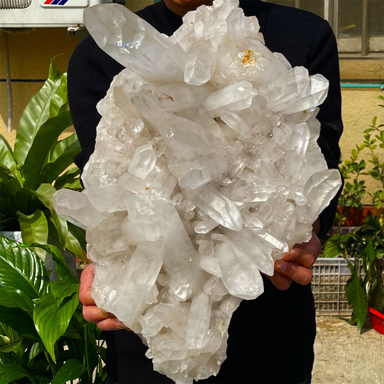 Natural White Crystal Cluster Quartz Mineral Specimen Home Office ...