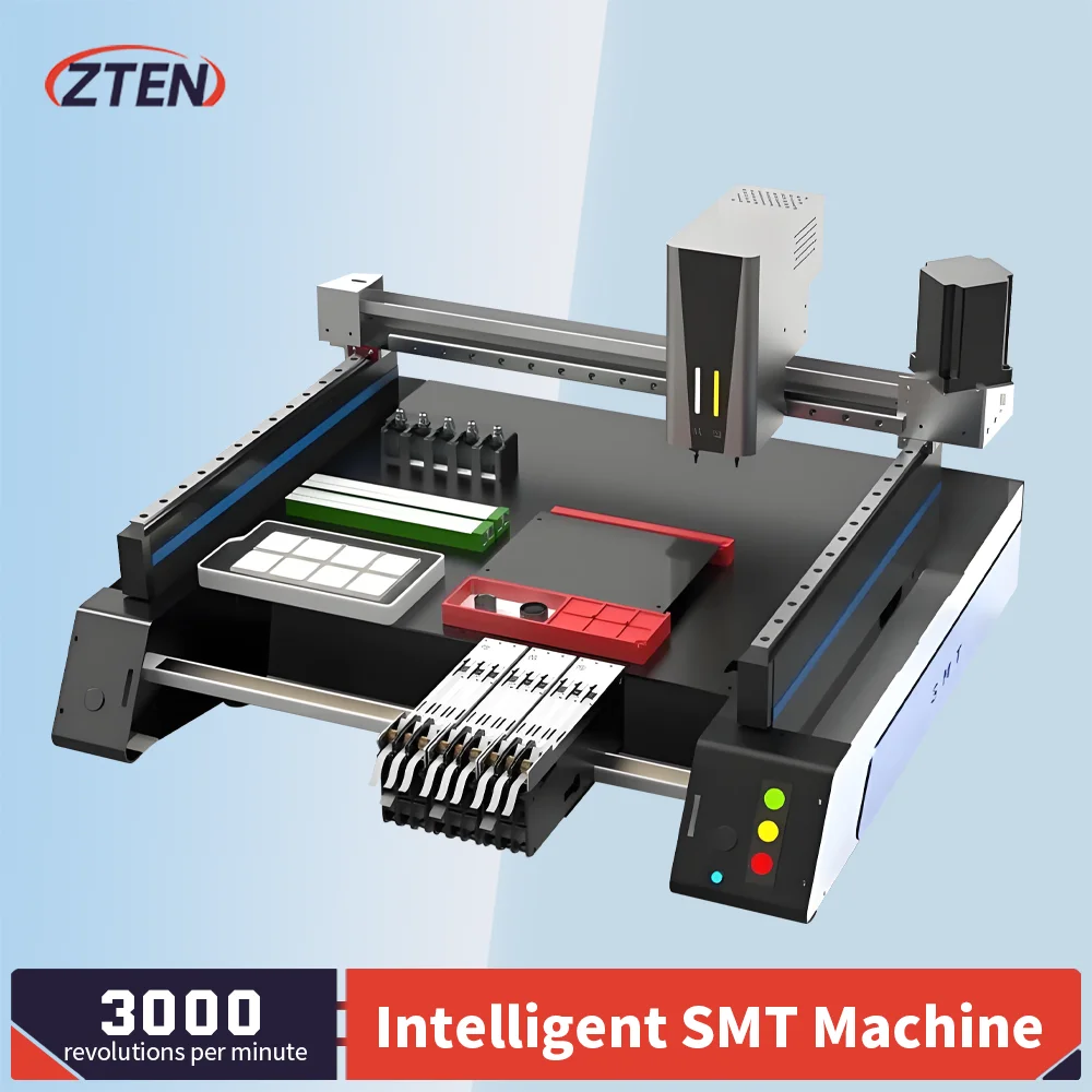 220V / 110V Desktop SMT Machine High-speed Fully Automatic Triple ...