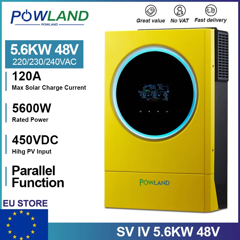 5.6kw Hybrid Solar Inverter 120a Mppt Charger Controller 48v 230vac ...