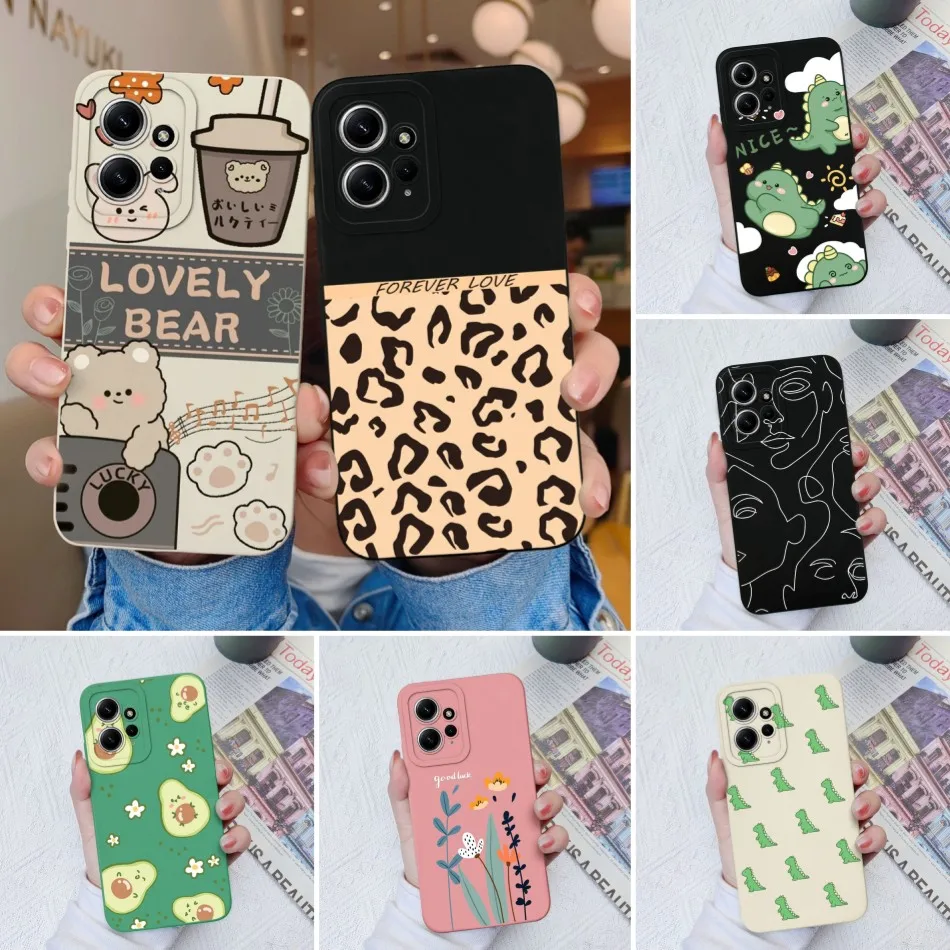 Case For Xiaomi Redmi Note 12 12S 4G 5G Liquid Silicone Smooth Soft ...