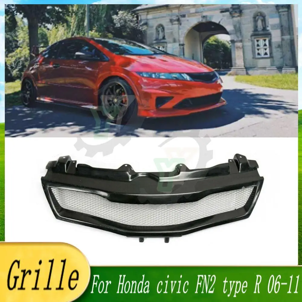 Real Carbon Fiber Car Front Bumper Grille Centre Styling Upper Grill ...