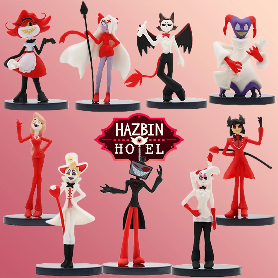 10cm 9Pcs/set Hazbined Hotels Figure Toy Set Figurine Alastor Niftys ...